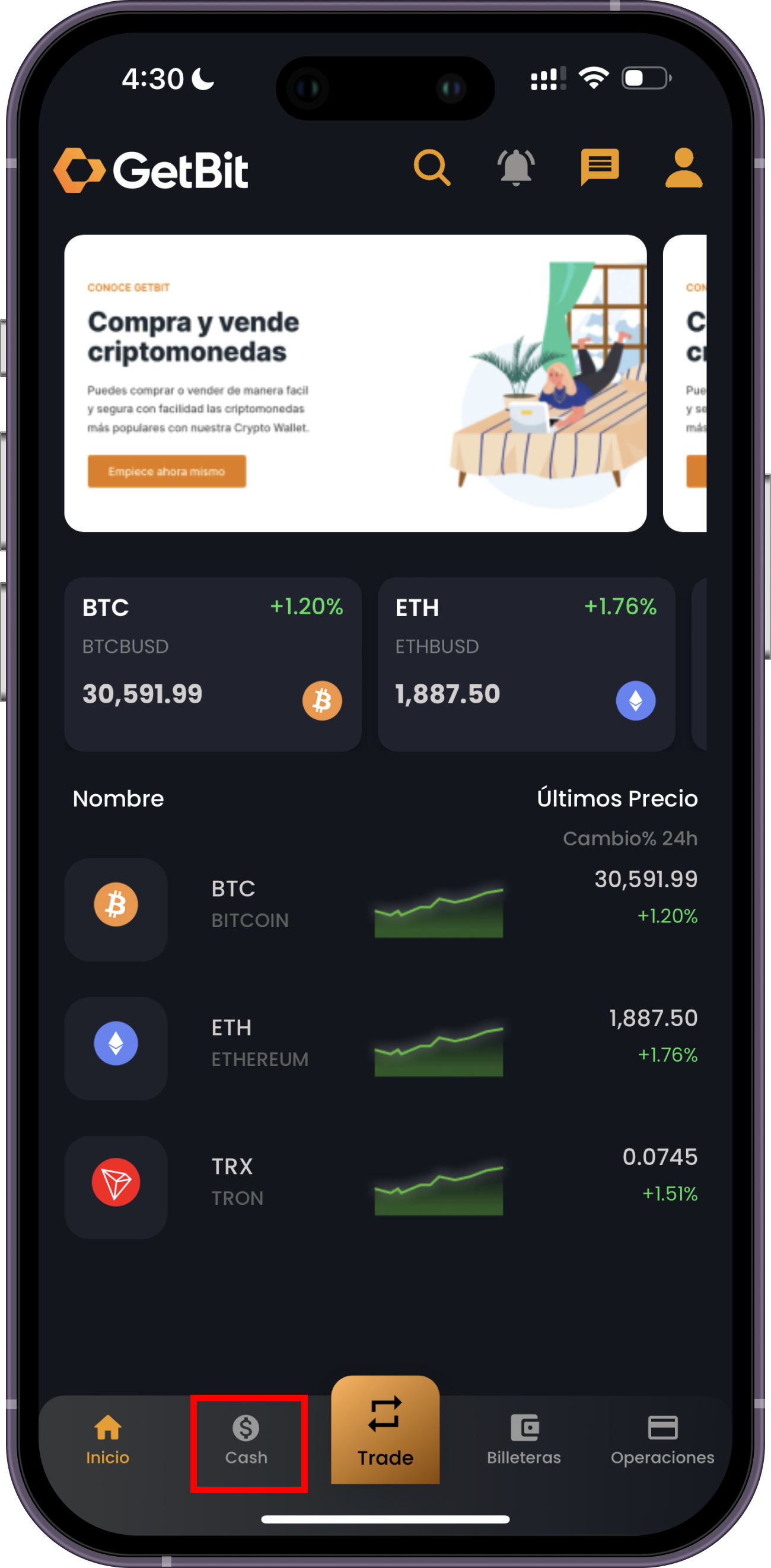 Como Hacer un Deposito Cash en Getbit?